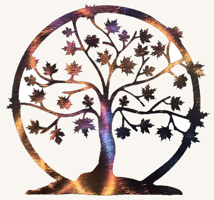 Tree of Life / Family Tree with Maple Leaves – Mountain Metal Arts